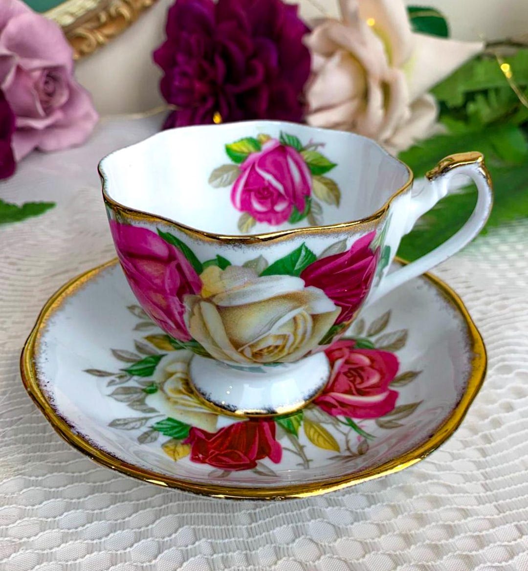 Vintage Queen Anne Lady Sylvia Teacup and Saucer, Multiple Available ...
