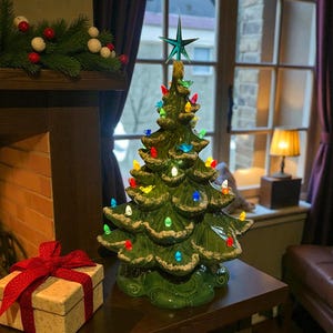 Extra Large Vintage Atlantic Mold Ceramic Christmas Tree, 20” Tall Mold ...