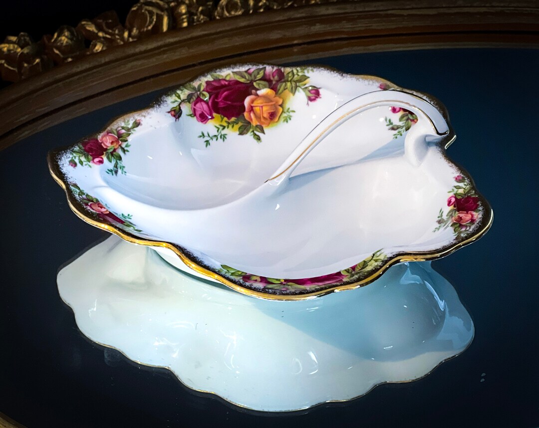 Vintage Royal Albert Old Country Roses Divided Handled Relish/pickle ...