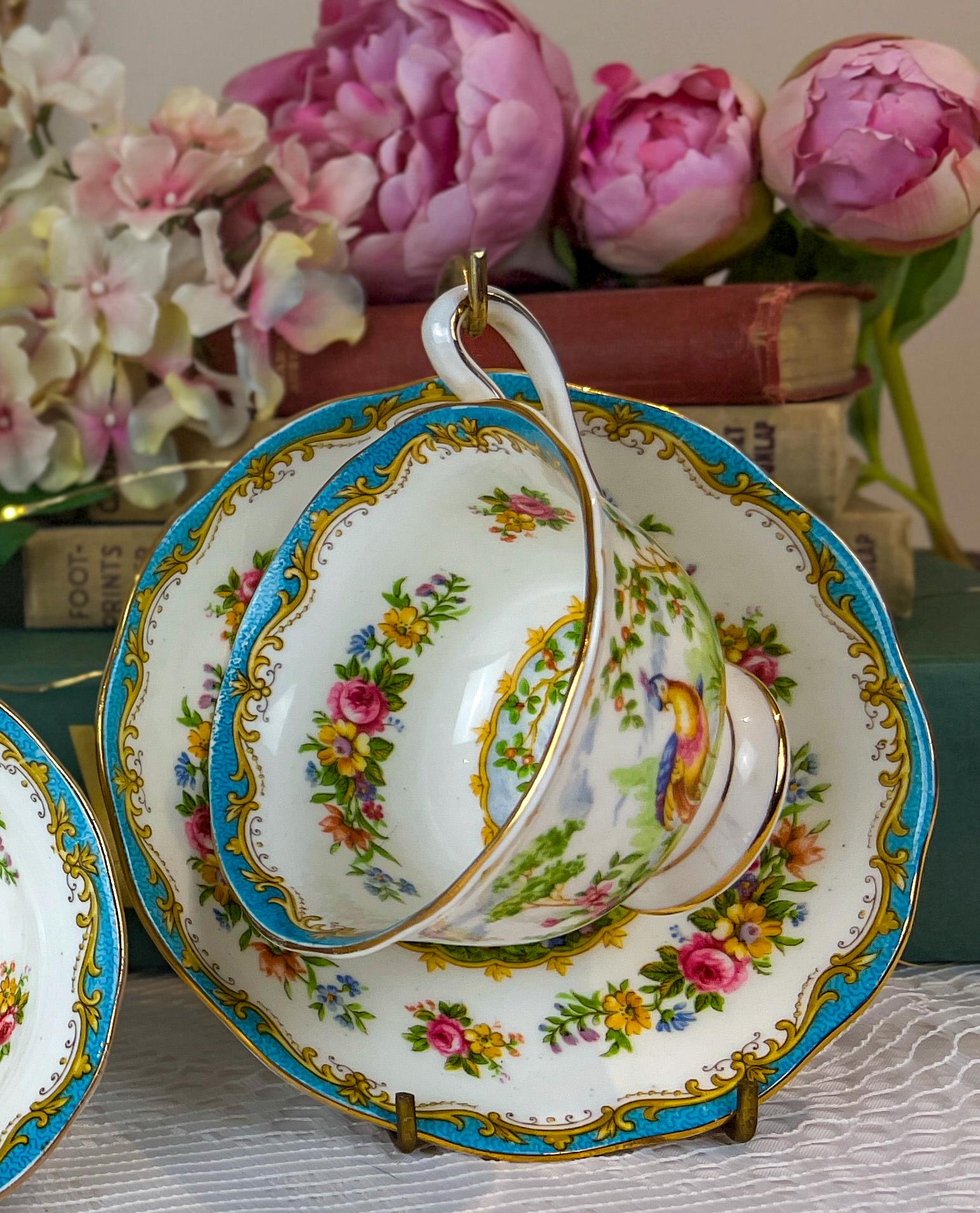 Royal Albert Blue Chelsea Bird Vintage Bone China Items Including ...