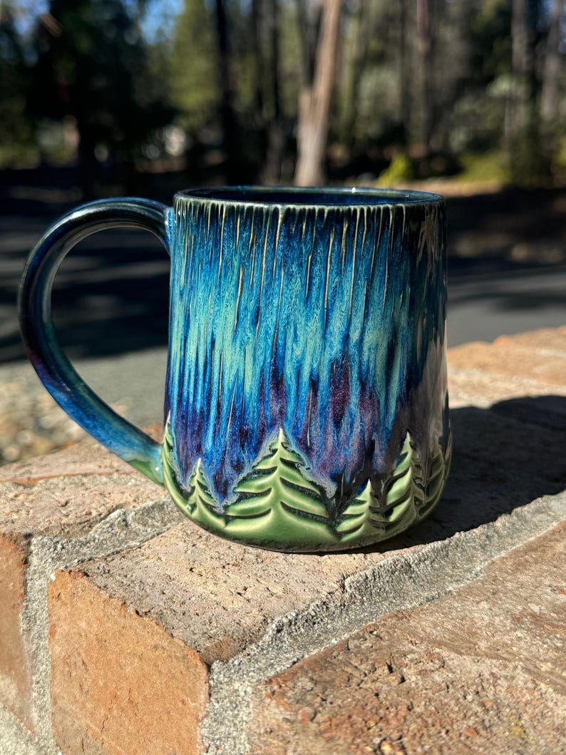 Handmade Northern Lights Mug - Etsy