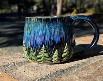 Handmade Northern Lights Mug - Etsy
