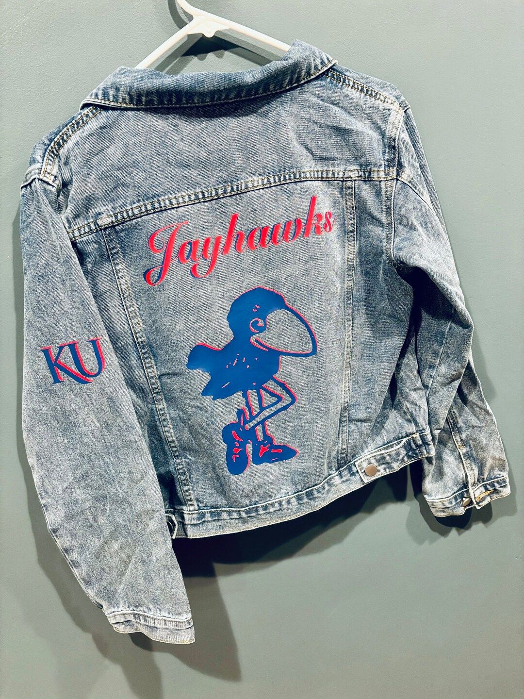 Custom University of Kansas Jayhawks Jean Jackets - Etsy