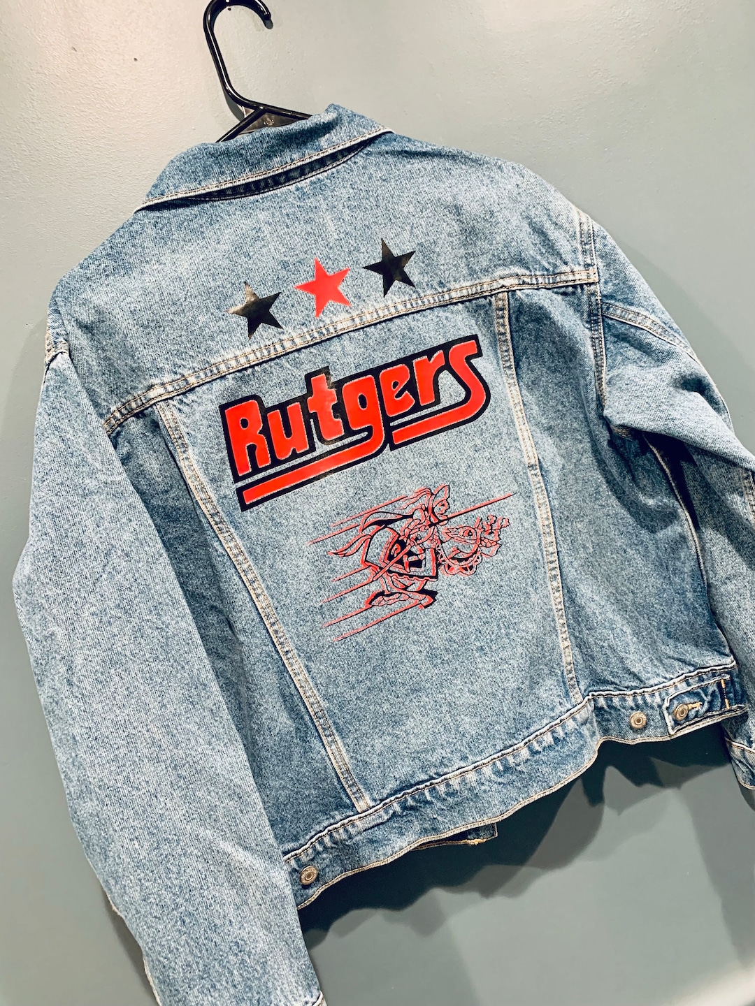 Custom New Jersey Rutgers University Jean Jackets - Etsy
