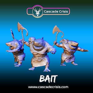 Bait Shark Barbarian TTRPG Miniatures, Dungeons and Dragons, Tabletop ...