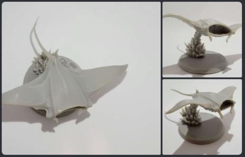 Manta Ray Creature TTRPG Miniatures, Dungeons and Dragons, Tabletop ...