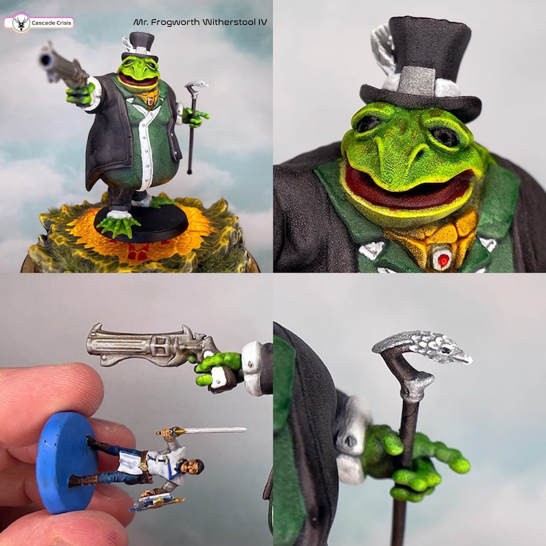 Mr.frogworth Frog Gun Man TTRPG Miniatures, Dungeons and Dragons ...