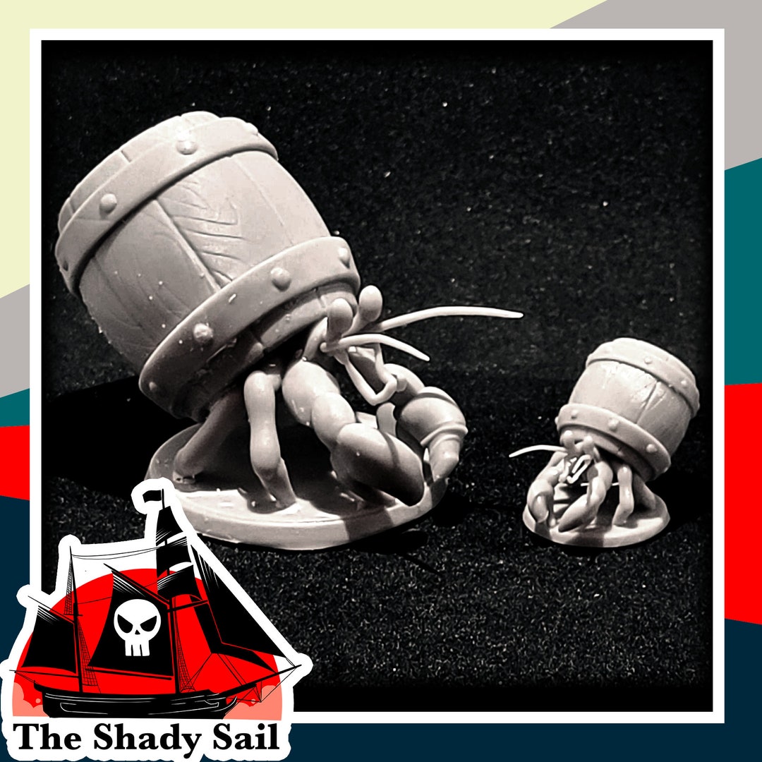 Barrel Hermit Crab TTRPG Miniatures, Dungeons and Dragons, Tabletop ...