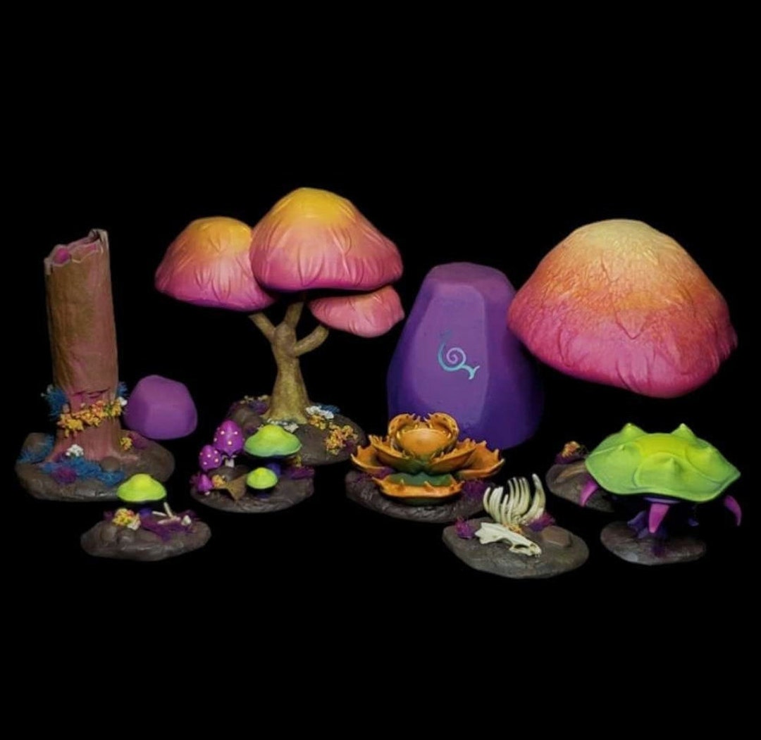 Alien Forest TTRPG Terrain, Dungeons and Dragons, Tabletop Games, Set ...