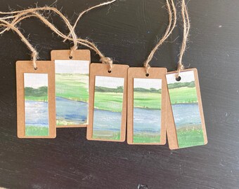 Set of 4 Original Hand Painted Watercolor Gift Tags Rose - Etsy