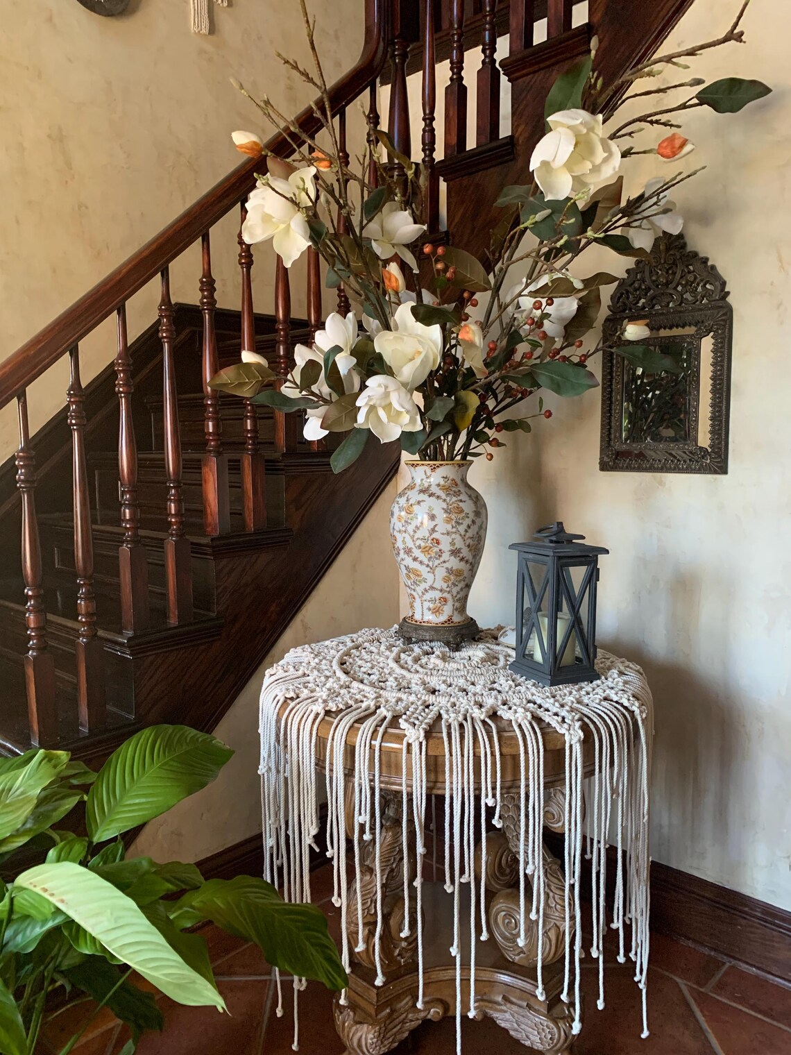 Macrame Round Table Throw - Etsy