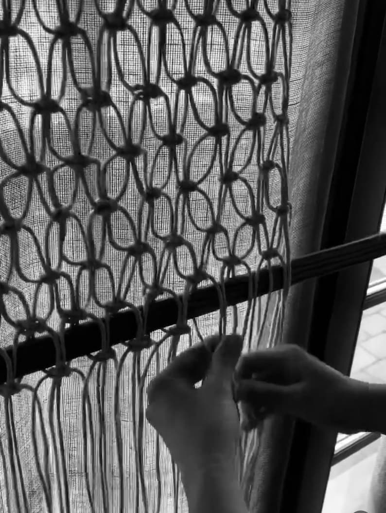 Set of Handmade Custom Macrame Curtains - Etsy