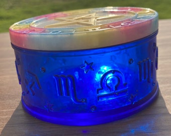 Star Detail Pink Trinket Box, Celestial Style Jewellery Box, Storage ...