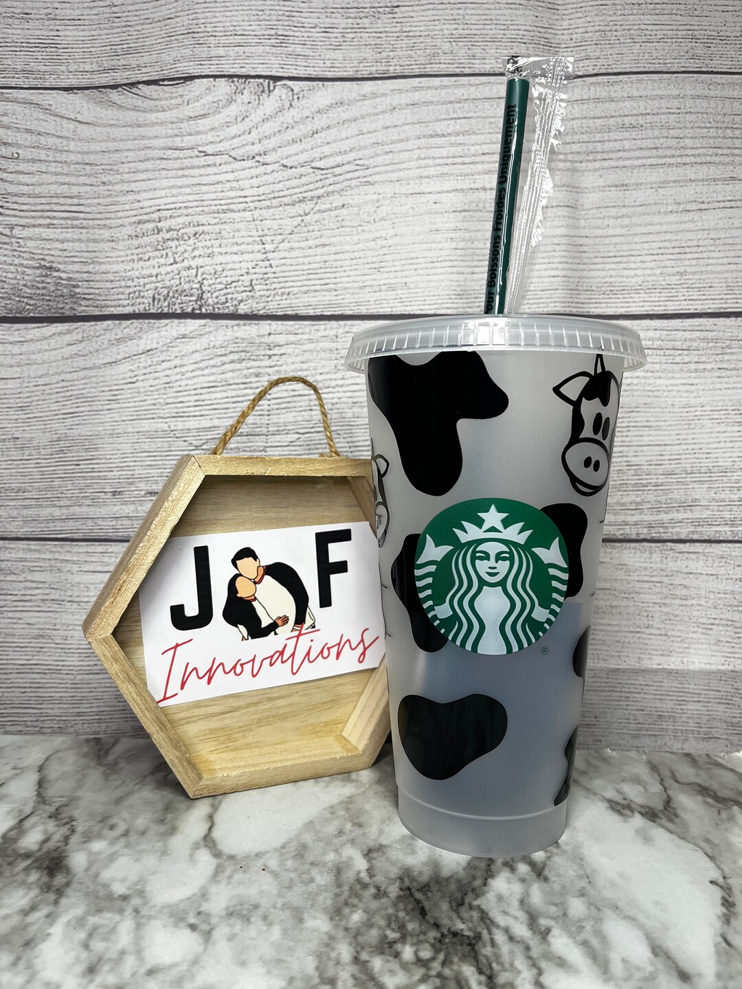 Cow Print Starbucks Cup Cow Print Cup Cow Cup Cup black Cow Print ...