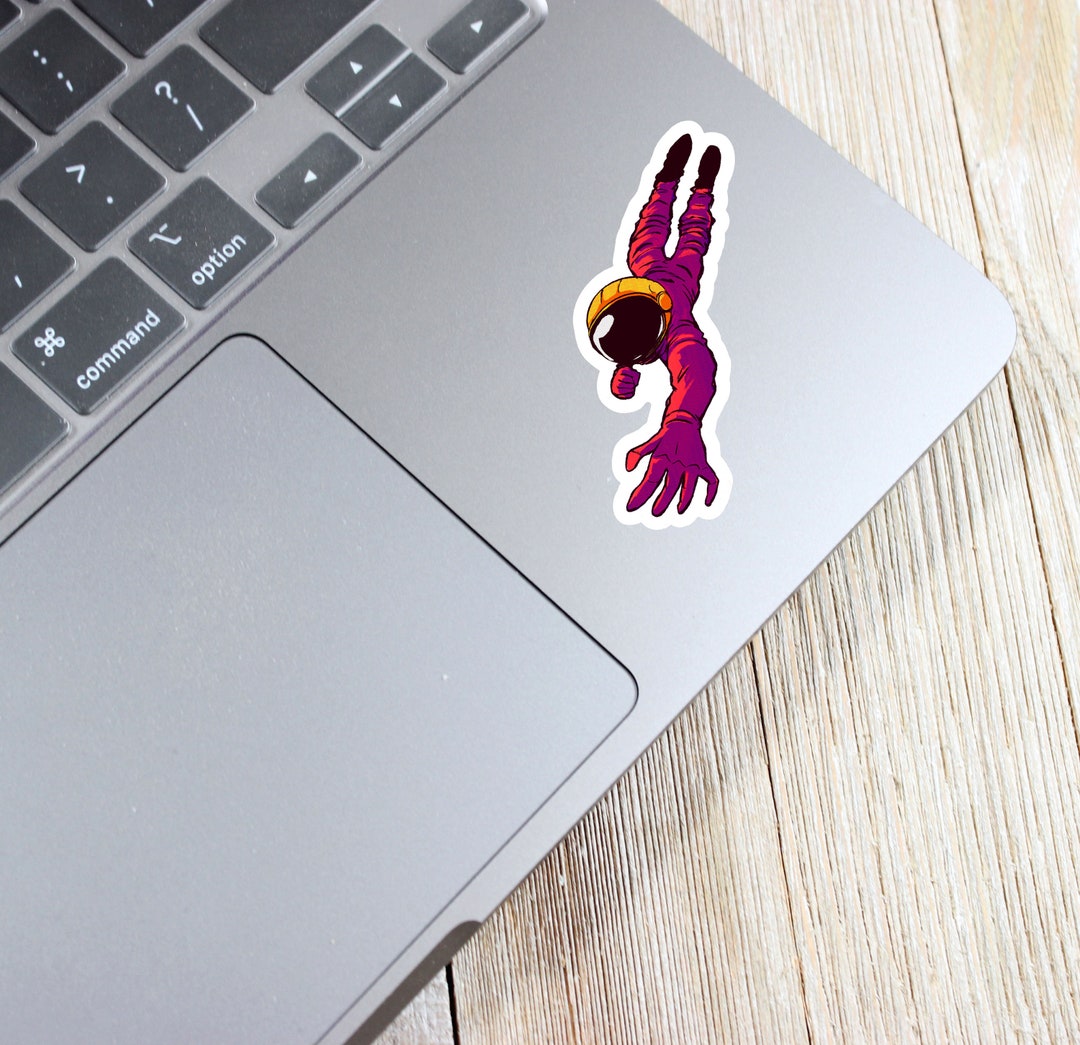Cosmic Dive, Floating Astronaut Die Cut Sticker, Space Sticker ...