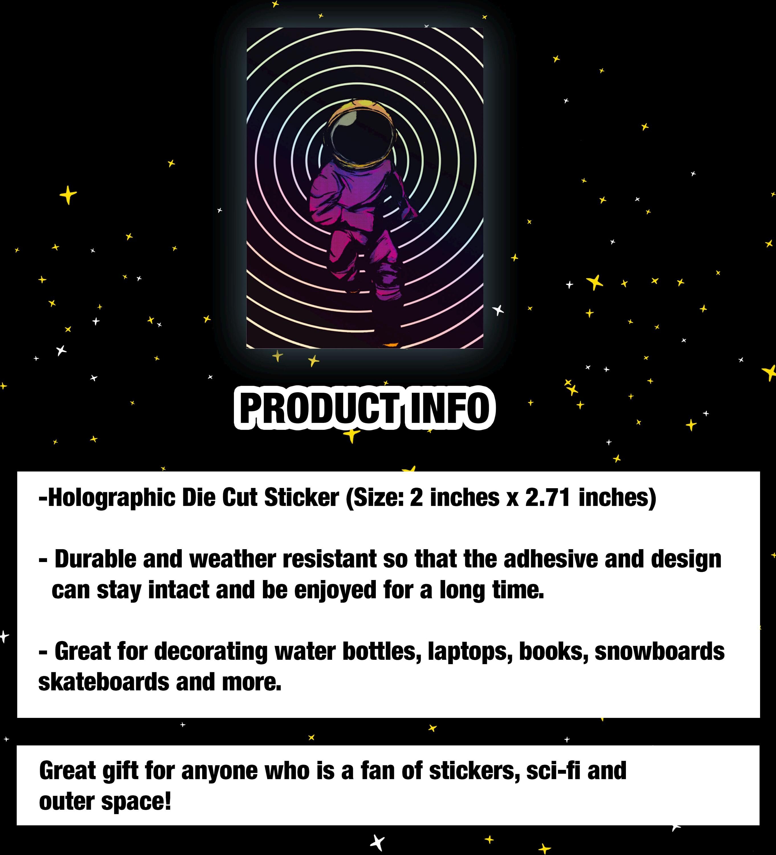 Holographic Black Hole Astronaut Space Vinyl Decal Sticker, Vinyl Decal ...