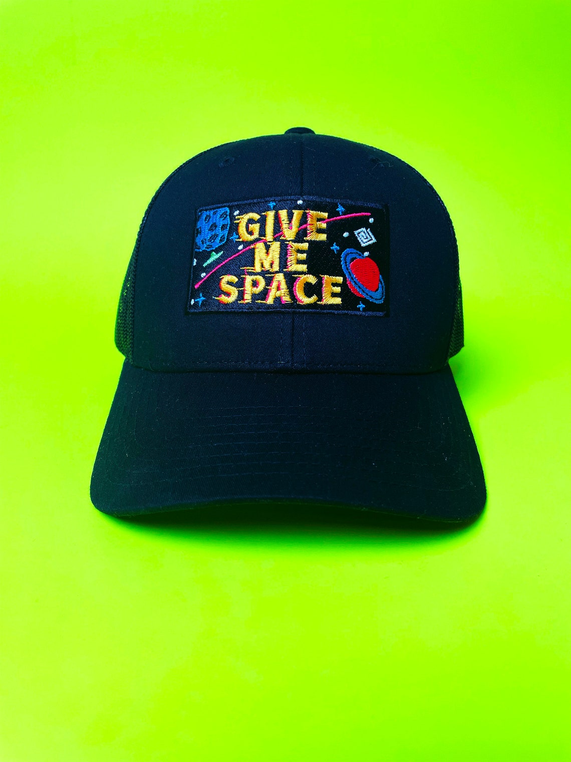 Give Me Space Trucker Hat: Embroidered Galaxy Baseball Cap - Etsy