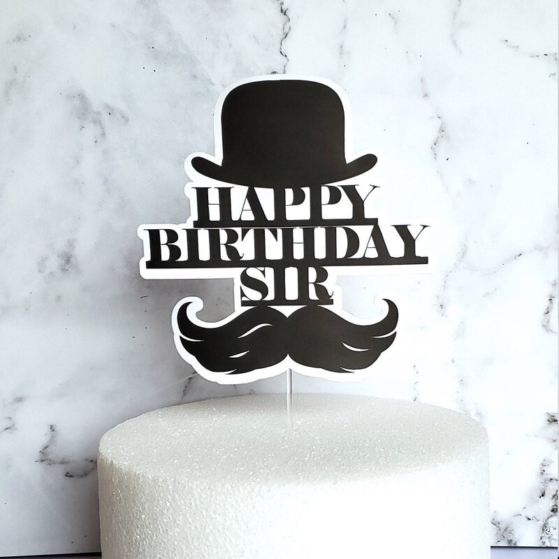 Mustache Cake - Etsy
