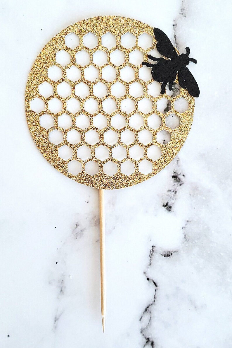 Bee Cupcake Toppers Honey Bee Topper Beehive Honeycomb - Etsy