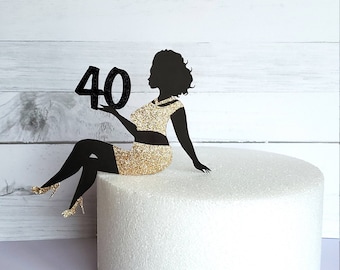 ANY AGE Topper Queen Bee Cake Topper Birthday Glitter Cake - Etsy