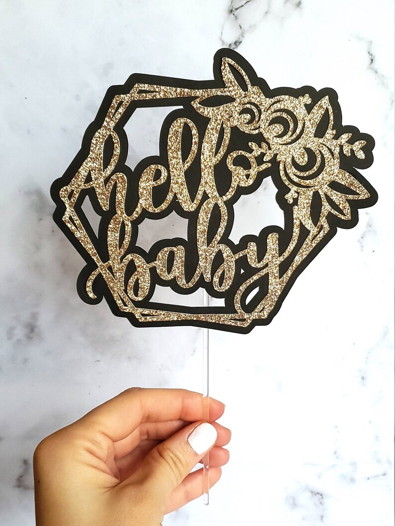 Hello Baby Cake Topper, Baby Shower Cake Topper - Etsy
