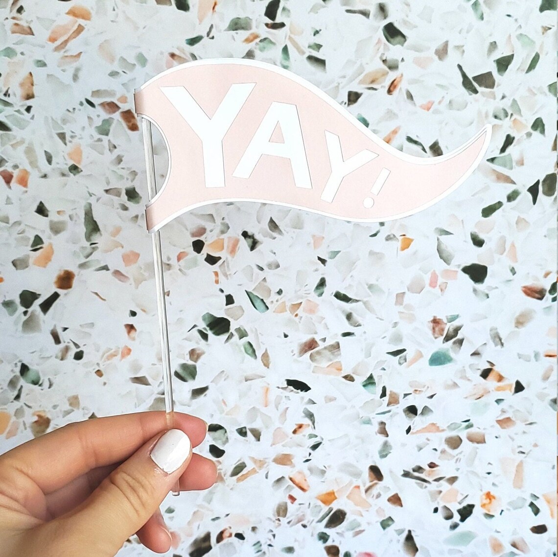 Yay Flag Cake Topper Celebration Flag Cake Topper Birthday - Etsy