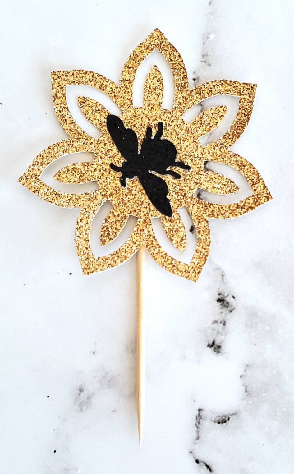 Bee Cupcake Toppers, Honey Bee Topper, Beehive, Honeycomb, Flower, Baby ...