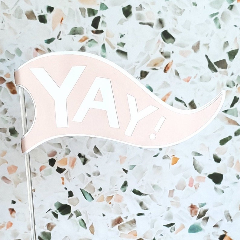 Yay Flag Cake Topper Celebration Flag Cake Topper Birthday - Etsy