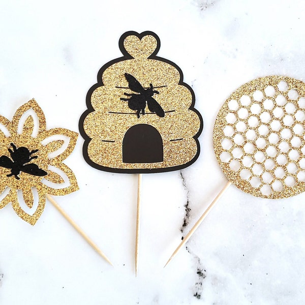 Gender Reveal Beehive Cake Topper - Etsy