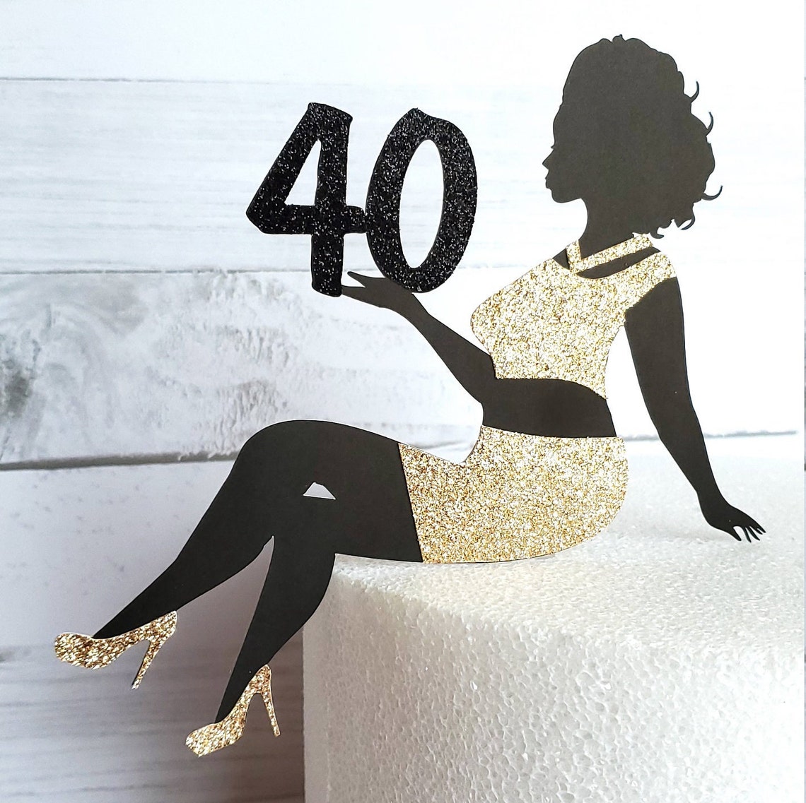 Sitting Girl Cake Topper Sitting Woman Cake Topper Birthday - Etsy