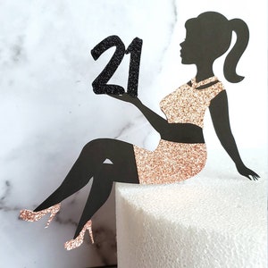 Sitting Girl Cake Topper, Sitting Woman Cake Topper, Birthday Cake ...