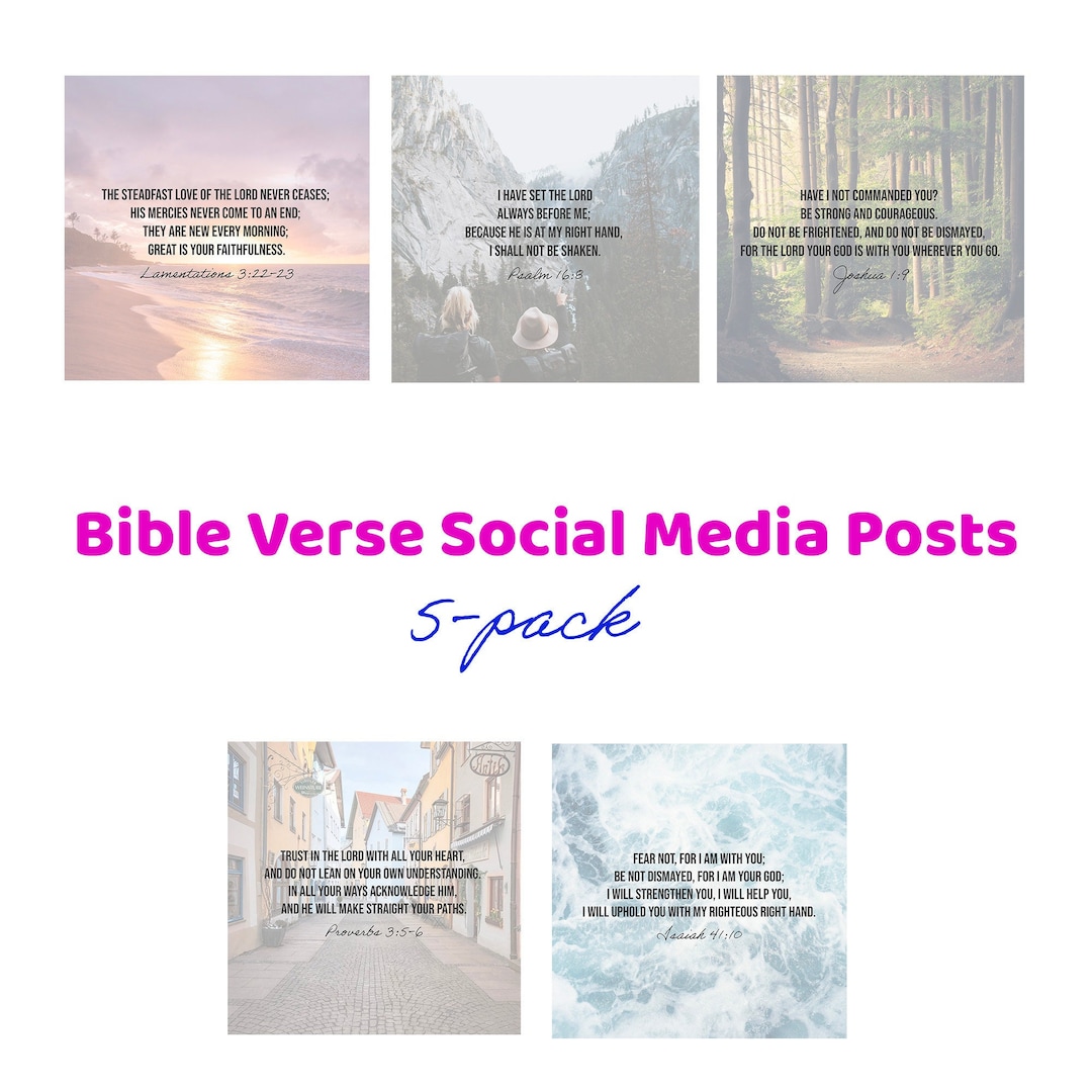 Five Bible Verse Social Media Posts - Etsy