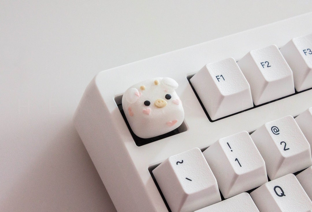 Strawberry Cow Keycap With Heart Spots Handmade Keycaps Mechanical ...