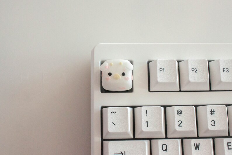Strawberry Cow Keycap With Heart Spots Handmade Keycaps Mechanical ...