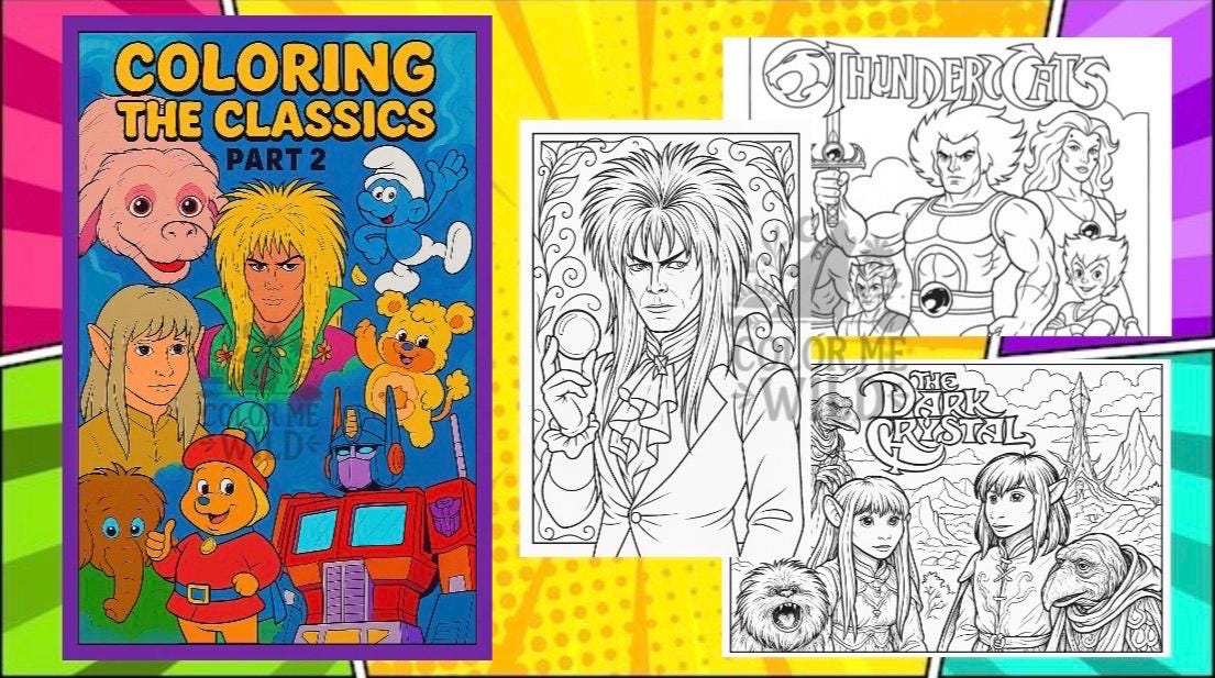 Coloring the Classics Part Ll (retro 80’s 90’s) *10 Page* Coloring Book ...