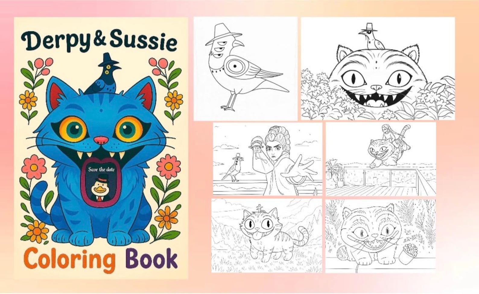 Derpy & Sussie Kpop Demon Hunters *20 Page* Coloring Book PDF - Etsy