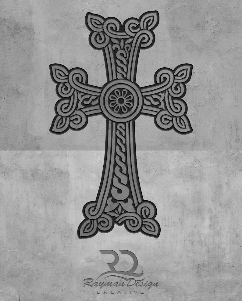 Armenian Crosses Bundle | Armenian Cross, Stencil, Outline, SVG, Vector ...