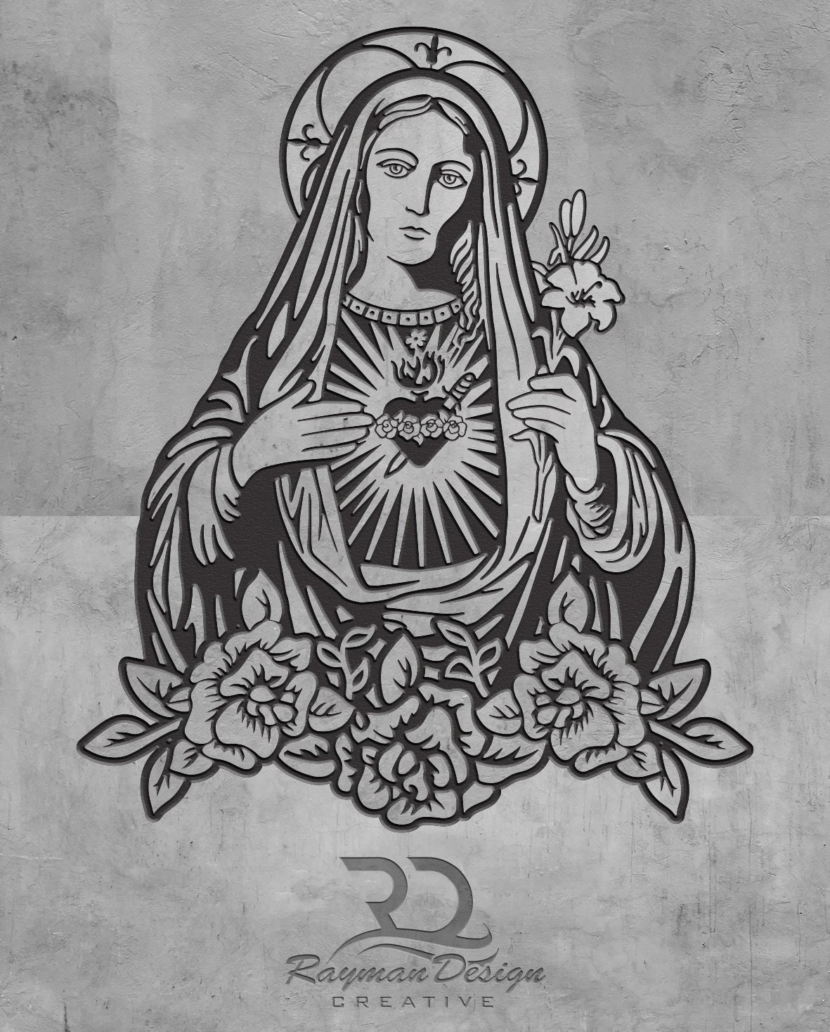 Virgin Mary Stencil Patterns