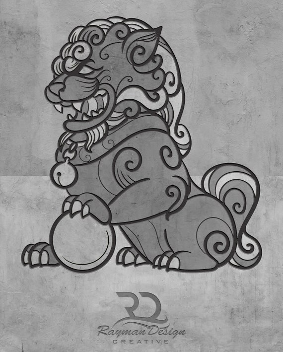 Chinese Guardian Lions Art