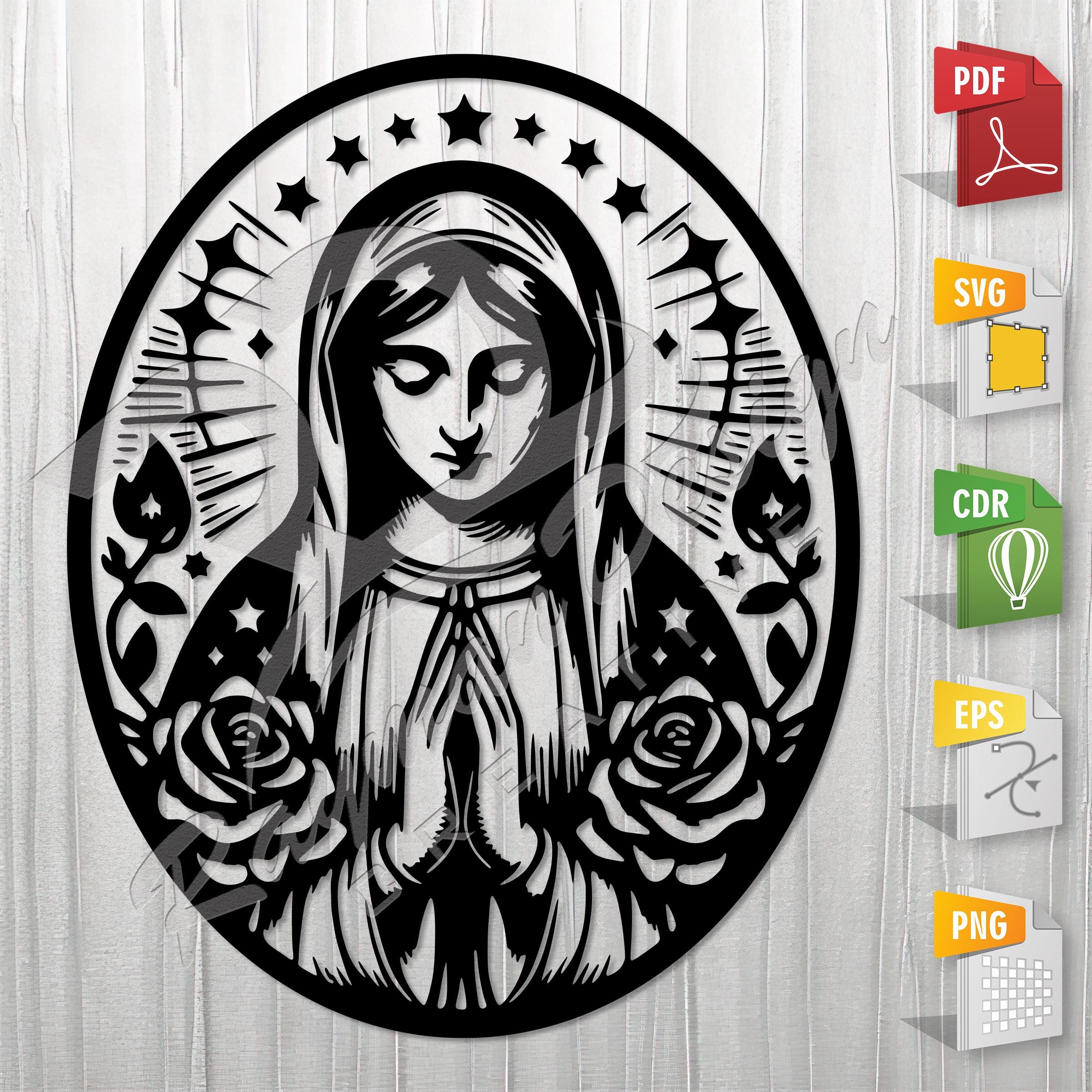 Virgin Mary Stencil Patterns