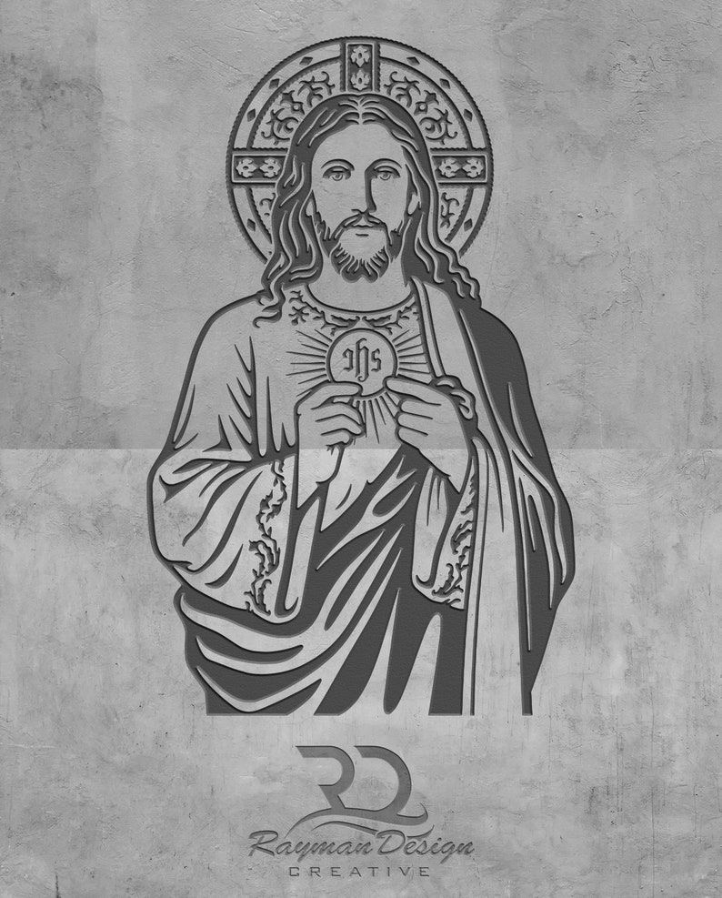Jesus Christ Stencil Outline SVG Vector Cut File for - Etsy Canada