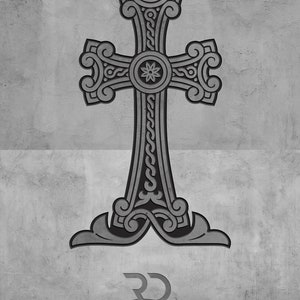 Armenian Crosses Bundle | Armenian Cross, Stencil, Outline, SVG, Vector ...
