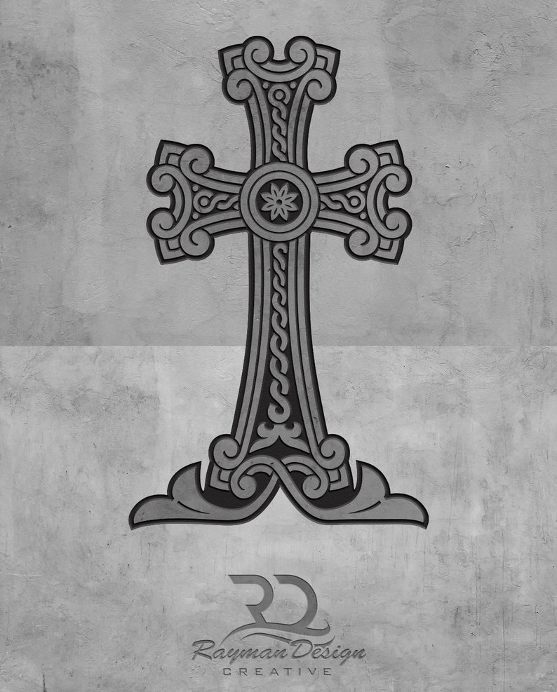 Armenian Crosses Bundle | Armenian Cross, Stencil, Outline, SVG, Vector ...