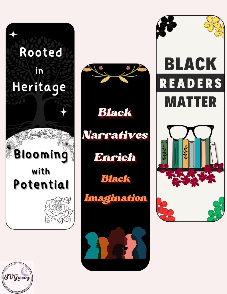 Black Minds Matter: Printable Bookmarks for Black Readers, African ...