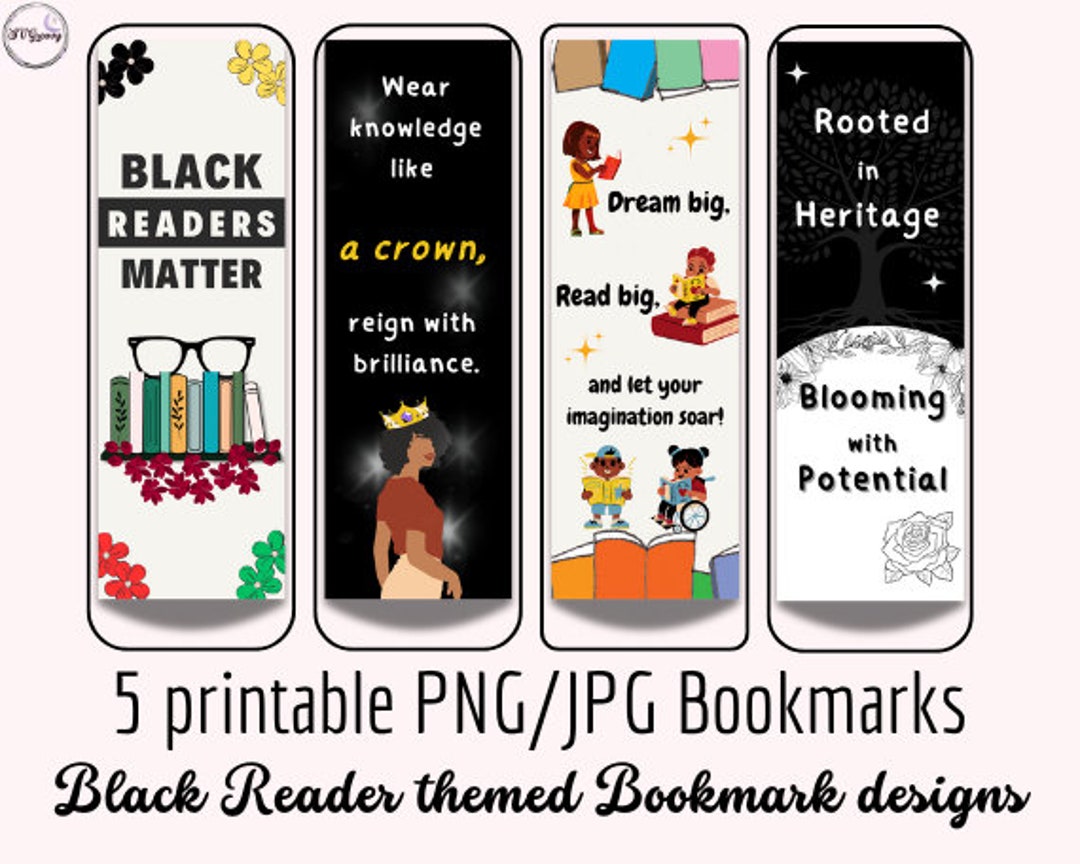 Black Minds Matter: Printable Bookmarks for Black Readers, African ...