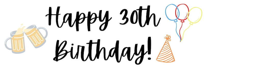 Happy 30th Birthday Sign - Etsy