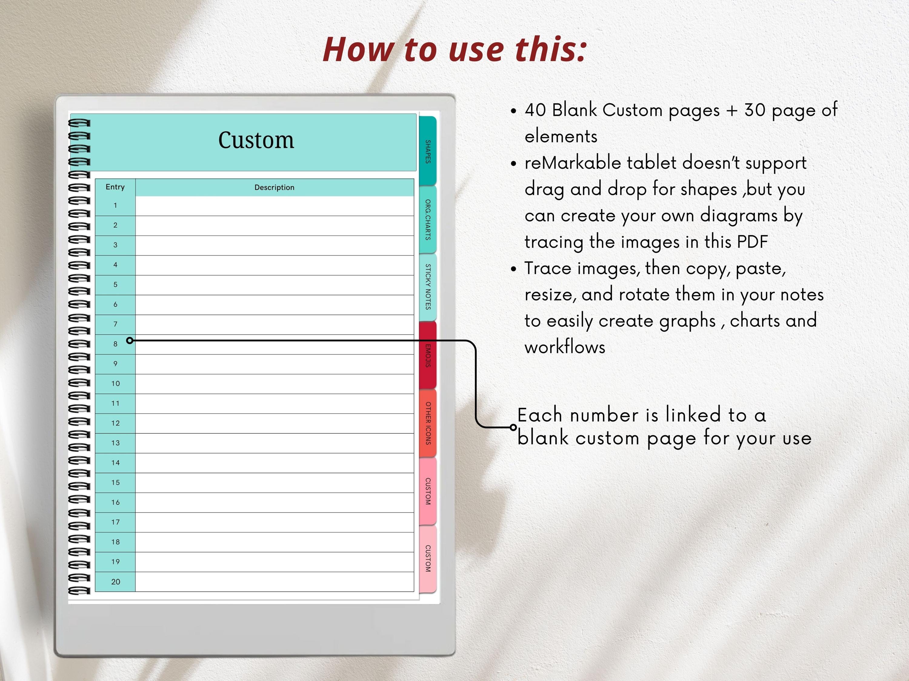 Shapes and Diagrams for Remarkable Paper Pro Journal Templates ...