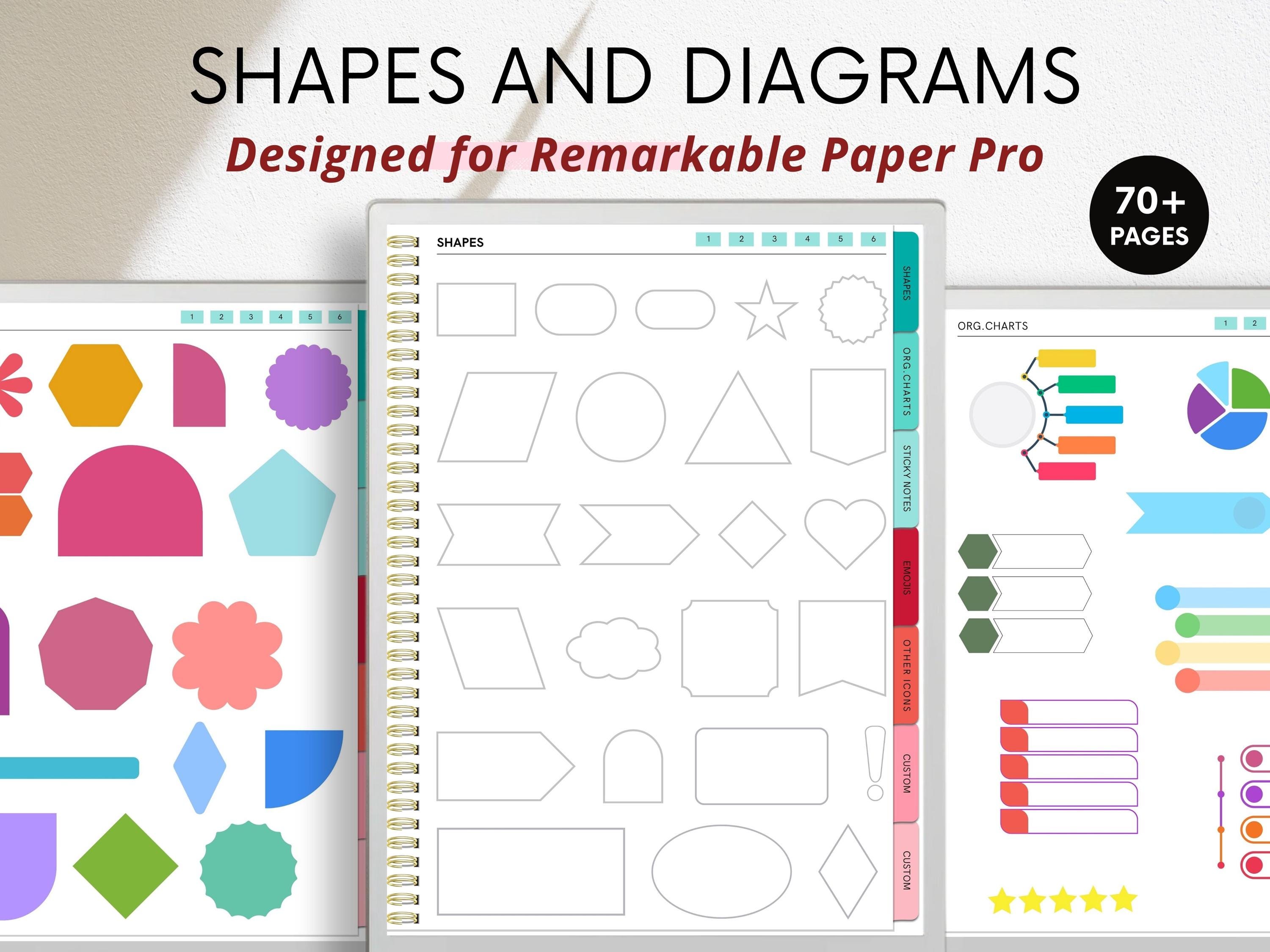 Shapes and Diagrams for Remarkable Paper Pro Journal Templates ...