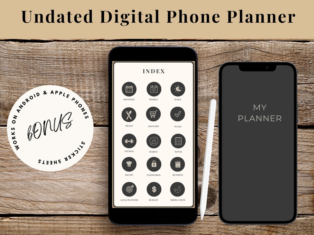 Digital Phone Planner, iPhone Digital Planner, Android Digital Planner ...