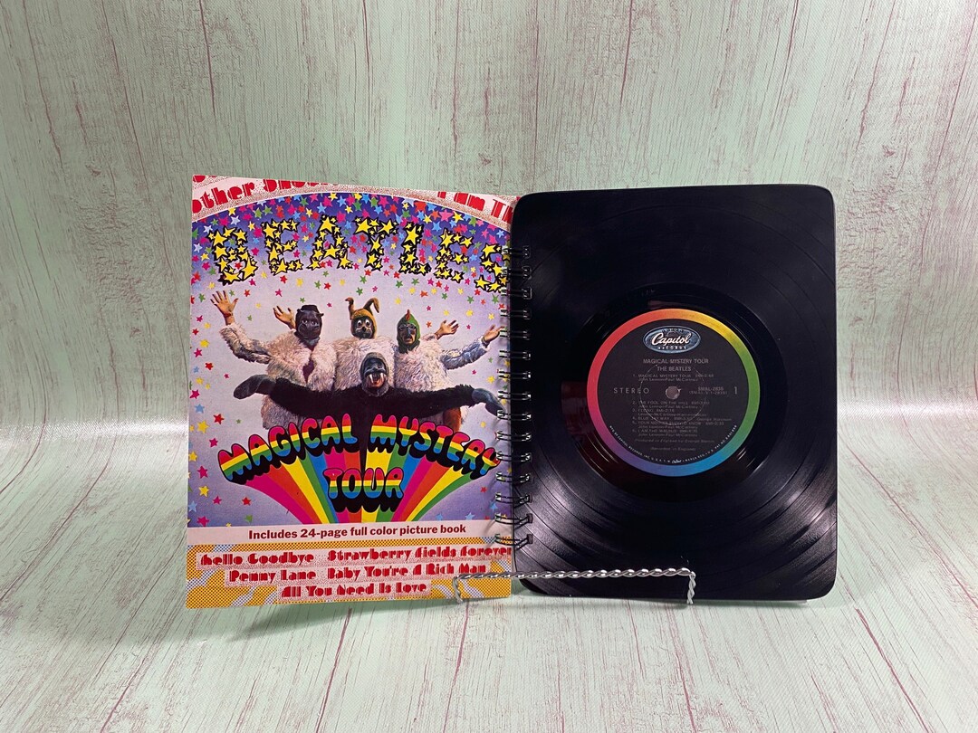 Beatles Recycled Album Notebook, Vinyl Record Notebook, Concert Journal ...